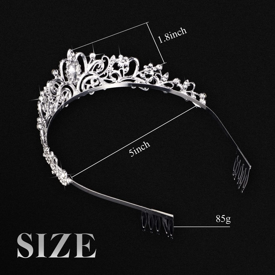BBTO 10 Pcs Crystal Tiara and Crowns for Women Girls Princess ...