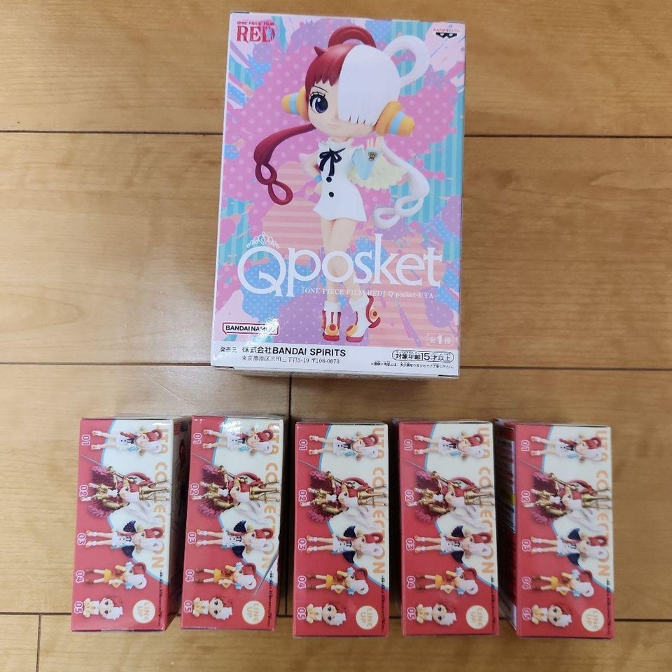 One Piece FILM RED UTA Figure Set 6pcs BANDAI Qposket + WCF UTA ...