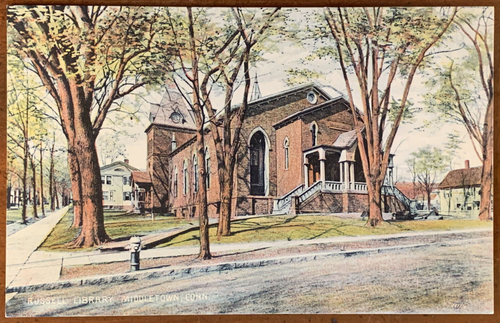 Connecticut, CT, Middletown, Russell Library, ca 1910 Postcard | eBay