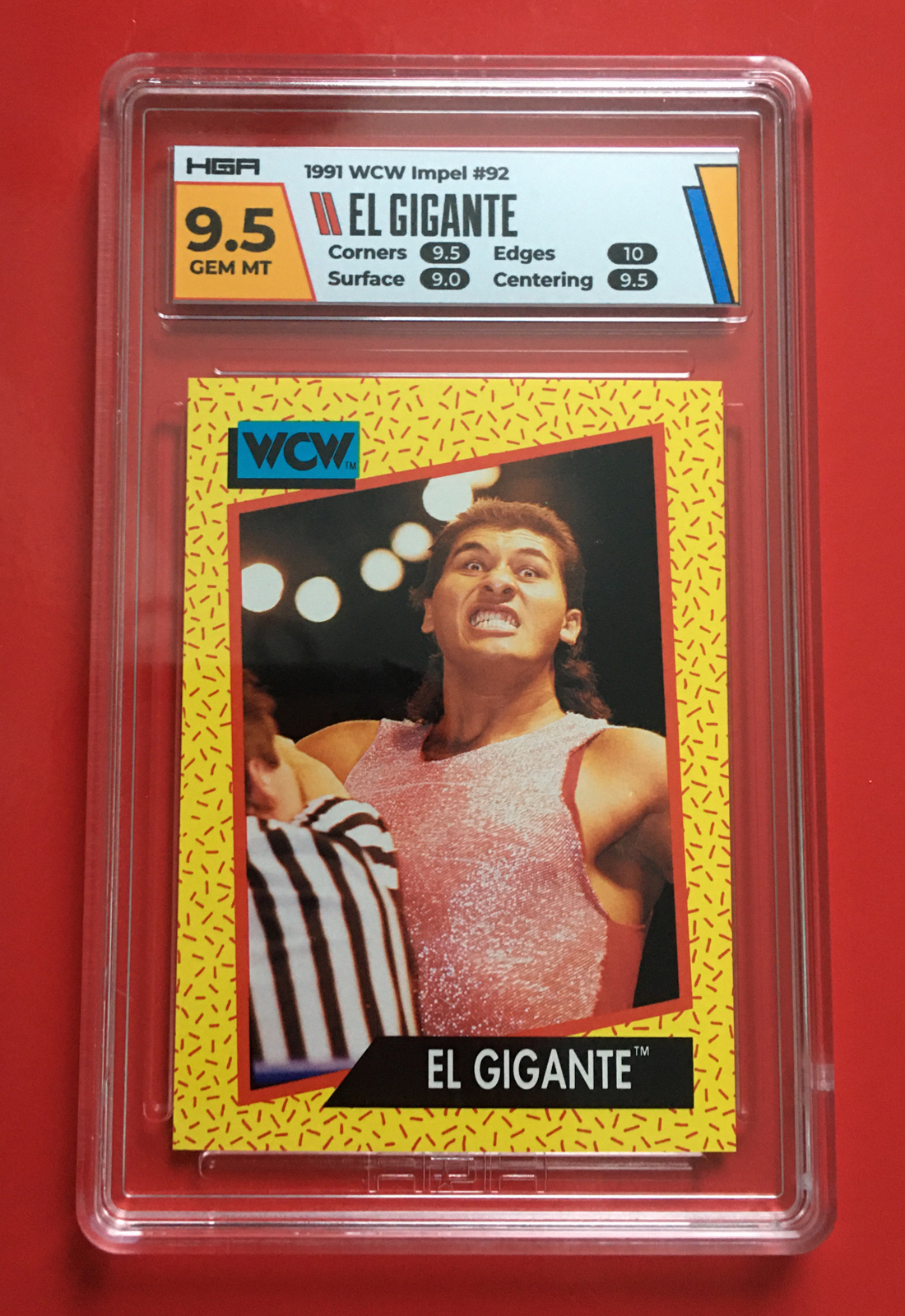 El Gigante 1991 Impel WCW Wrestling Card #92 RC WWE Giant Gonzalez HGA ...