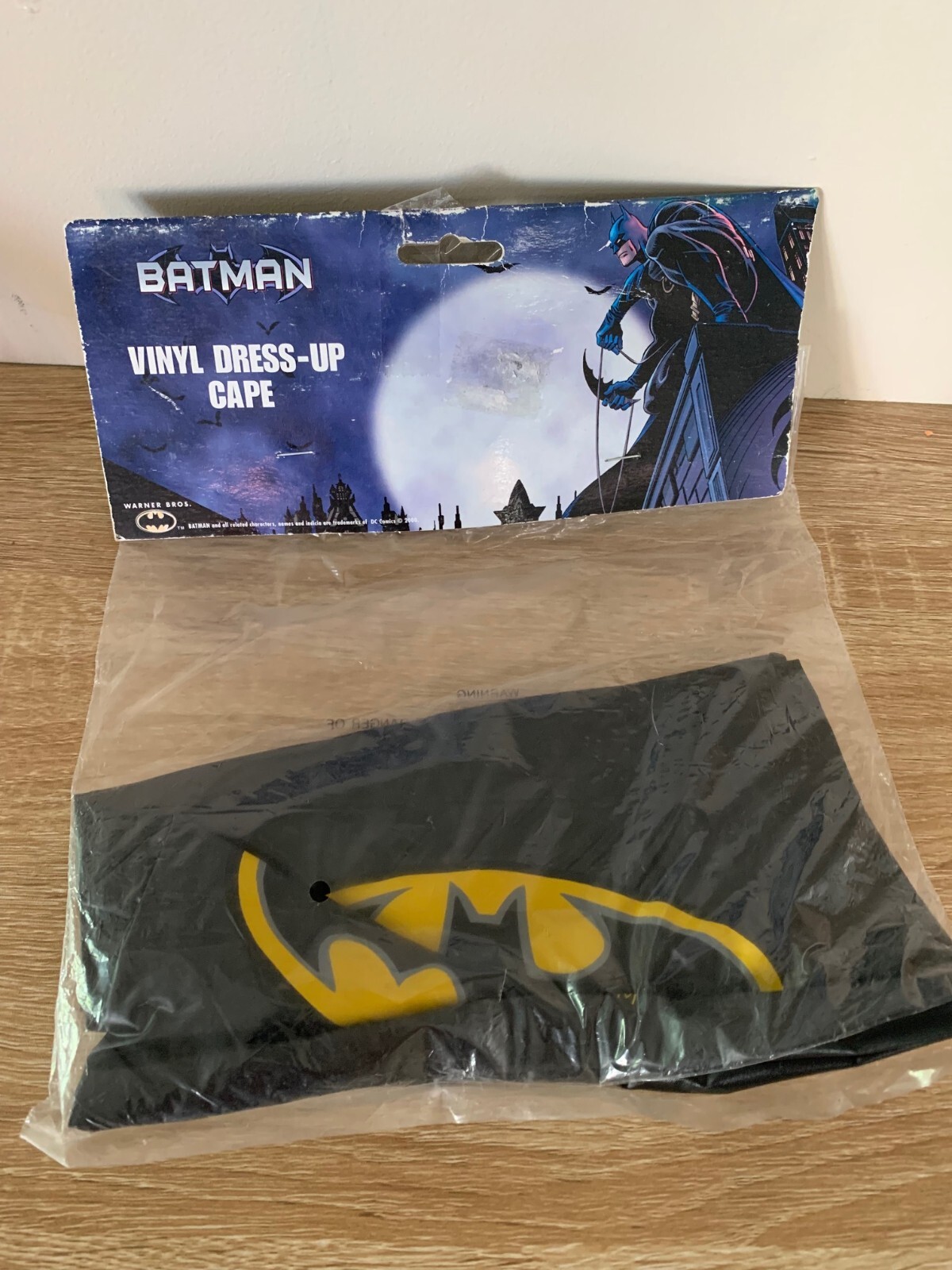 RARE Vintage 2000 Batman Vinyl Dress-Up Cape DC Comic… - Gem