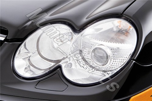 A Pair Front Headlight Clear Lens Shell+Glue For Mercedes SL500 SL600 ...