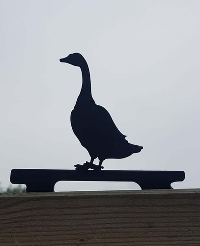 Metal GOOSE Fence Post Topper,Garden Ornament,Garden Decor,Metal Art ...
