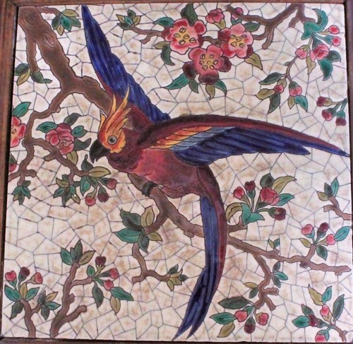 Antique RARE Flying Bird Tile by Famed Jules Vieillard & Co Home ...