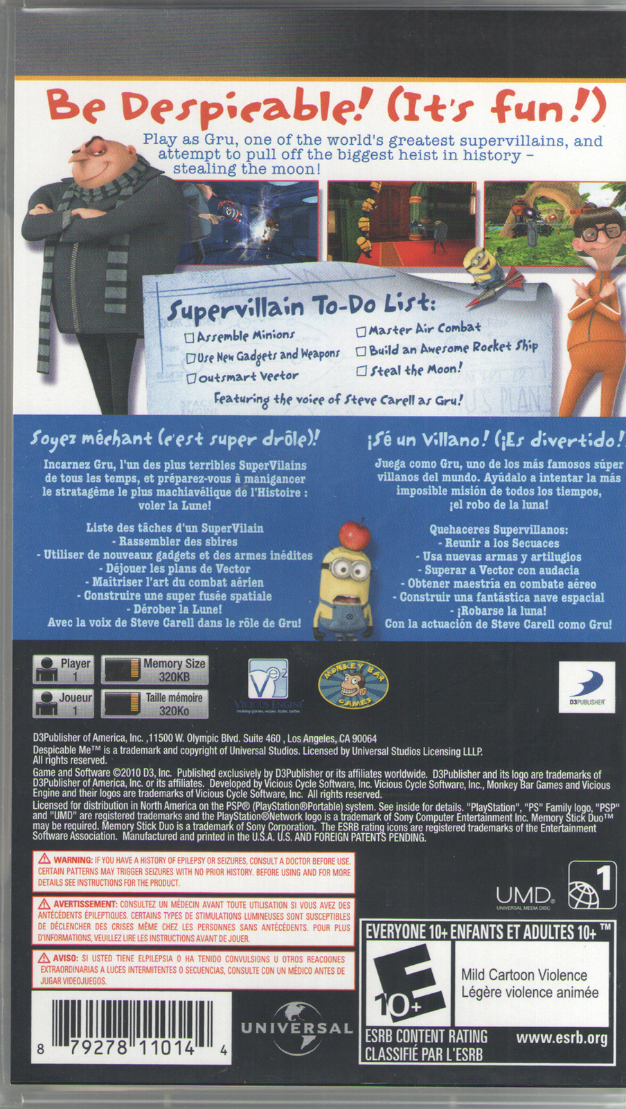 Despicable Me: The Game (Sony PSP, 2010) for sale online | eBay