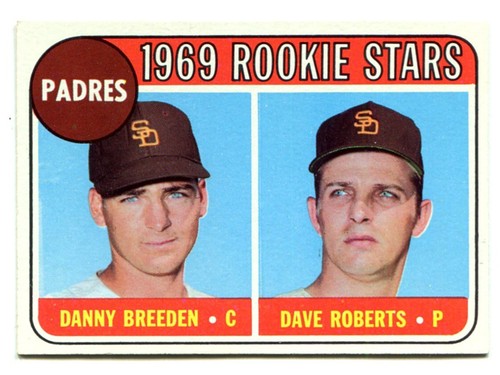 1969 Topps 536 San Diego Padres Rookie Stars Baseball Card Breeden