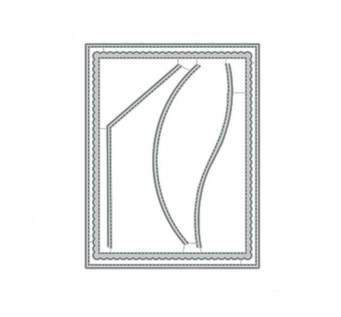 Background Metal Cutting Die Frame Scrapbooking Making Cards Embossing ...