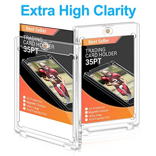 10 Pack Magnetic Trading Cards Holders 35PT Hard Cards Sleeves Case for ...