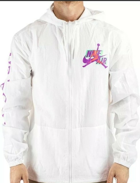 Nike Men's Full Zip Windbreaker Reversible Jacket Long Sleeve Black ...