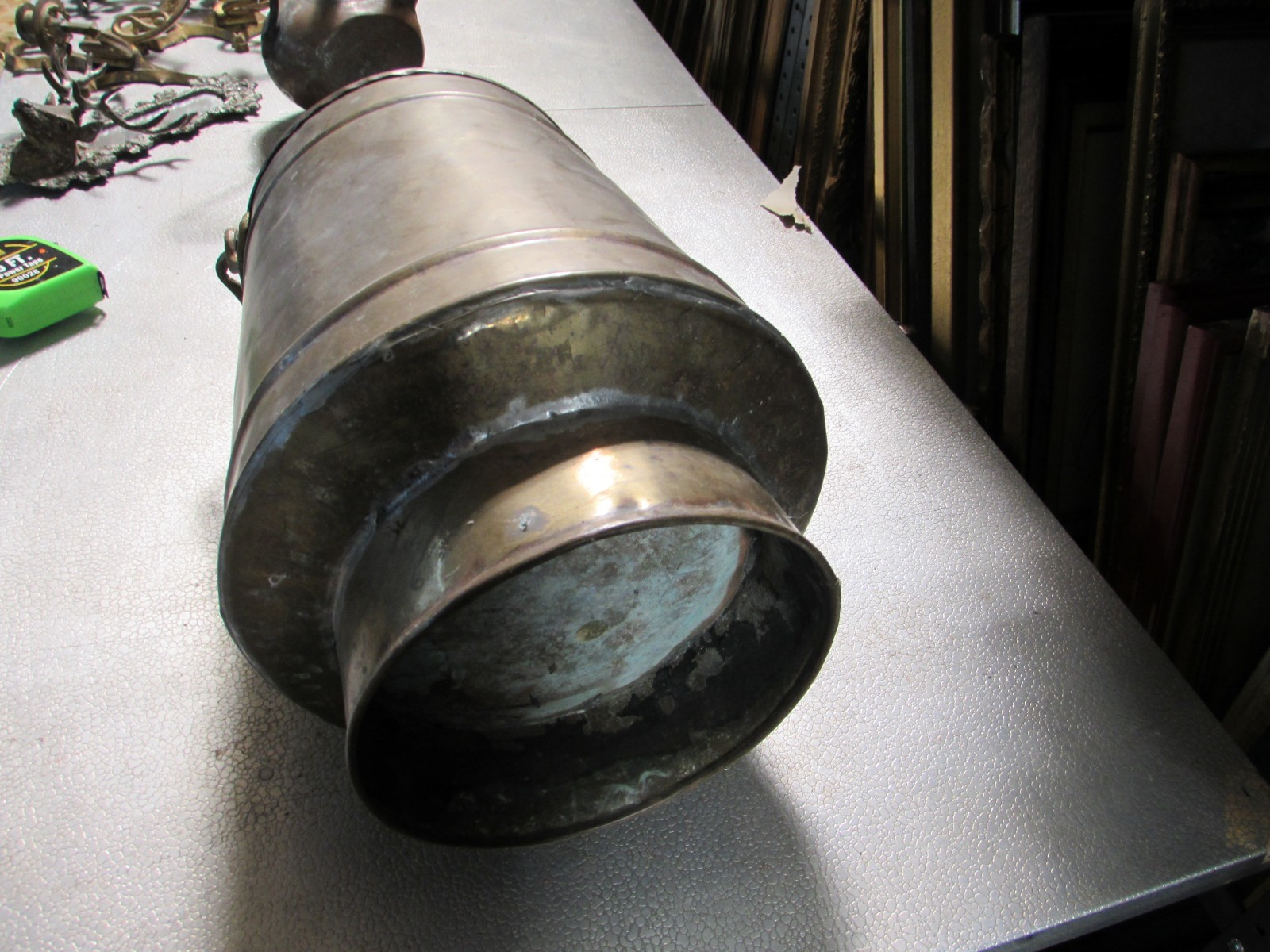 Antique Turkish Copper Bucket Pail Umbrella Pot Handmade Wrought Iron ...