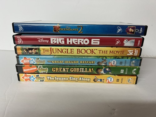 Disney DVD Nick Jr DVD Lot Bundle Diego The Jungle Book Big Hero ...