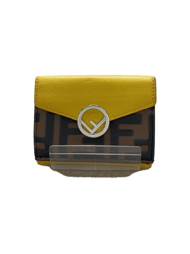 FENDI Tri-fold Wallet Leather yellow Women 8M0 | eBay