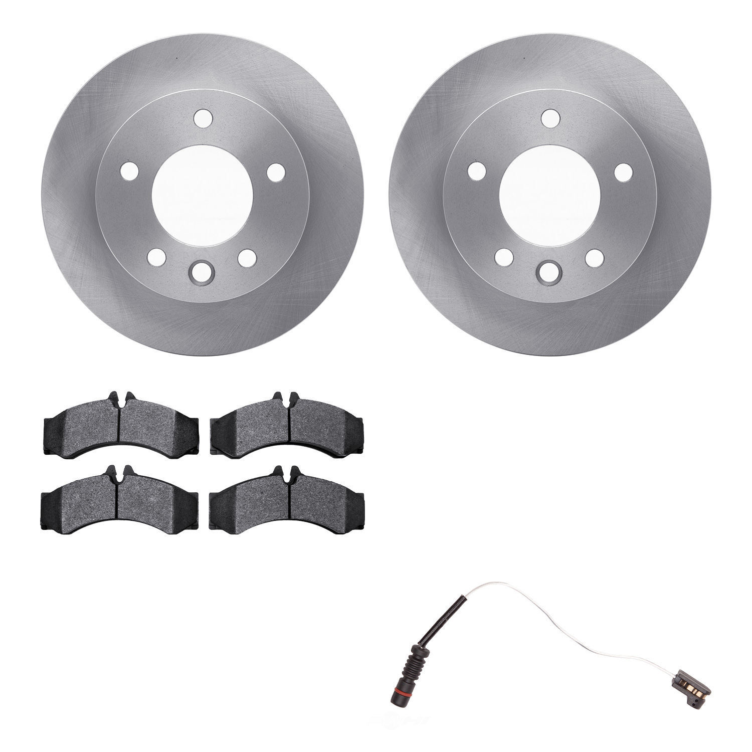 Disc Brake Kit-Rotors with Heavy Duty Brake Pads includes Sensor DFC ...