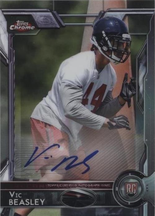 2015 Topps Chrome - Rookies Vic Beasley #101 Autographs (AU, RC) for ...