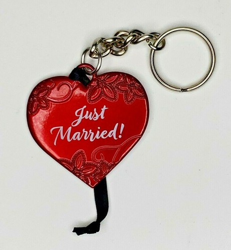 Hallmark's Heart Metal Key Chain / Ornament "Just Married" U80 | eBay