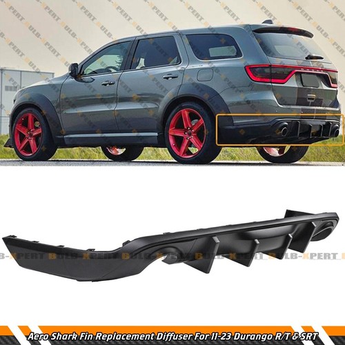 V2 MATT BLACK SHARK FIN REAR BUMPER DIFFUSER FOR 2011-2024 DODGE ...