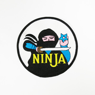WLE Ninja Master Patch - Embroidery Style - Cotton | eBay