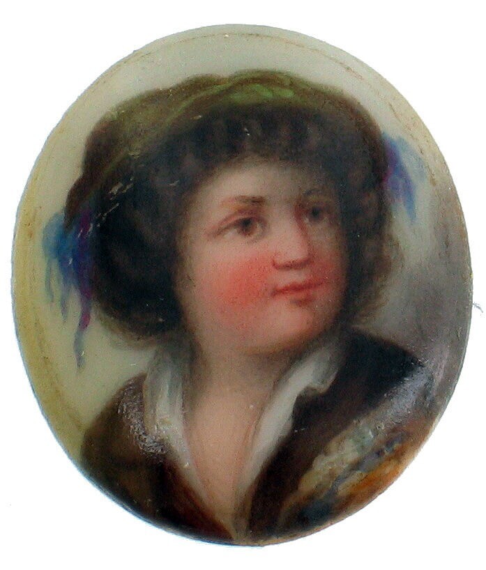 ANTIQUE KPM BERLIN GERMANY MINIATURE PORTRAIT PLAQUE UNMOUNTED ...