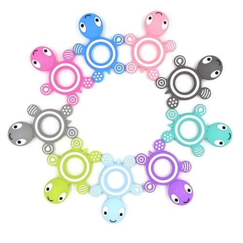 1Pc Turtle Silicone Charms Baby Dummy Cartoon Animal Soother Necklace ...