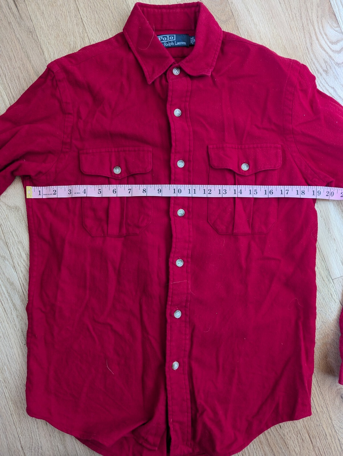 Polo Ralph Lauren Cherry Red Brushed Flannel Bright R… - Gem