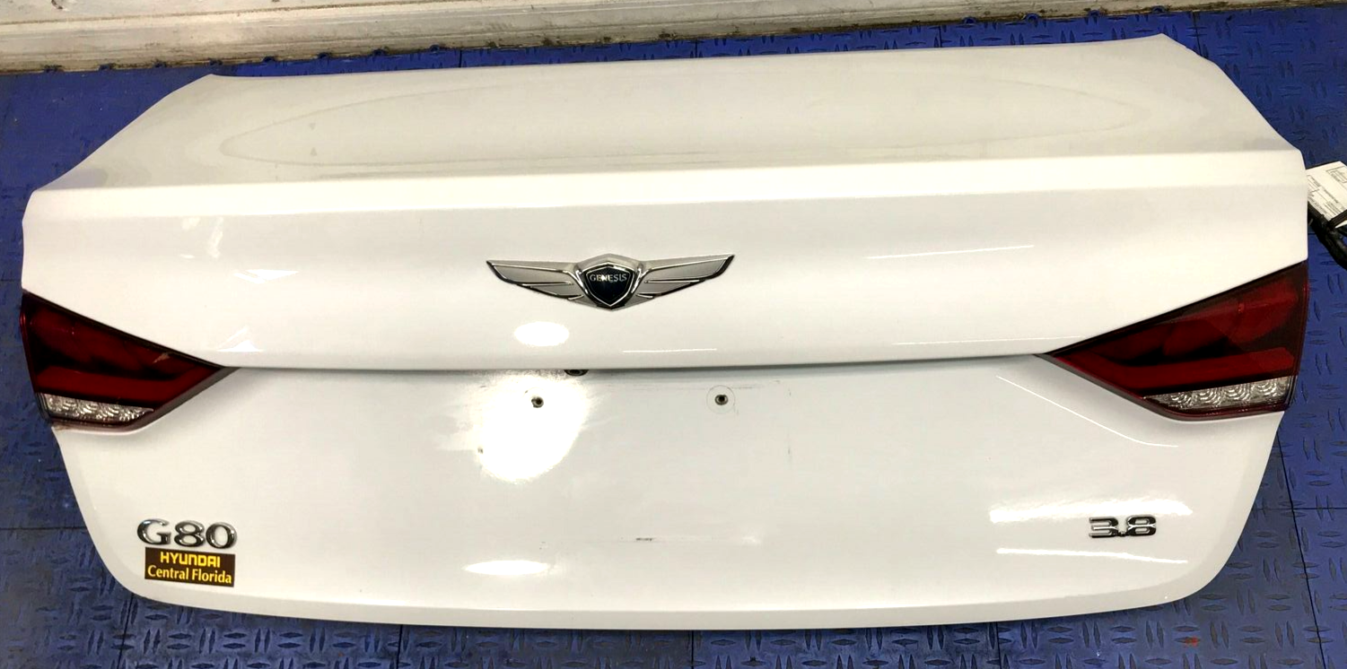 2018 - 2019 GENESIS G80 REAR TRUNK DECK LID W/LED TAIL LIGHTS DENTED ...