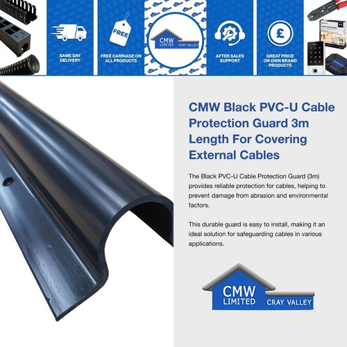 Black Cable PVC Protection Guard 3m length | eBay UK