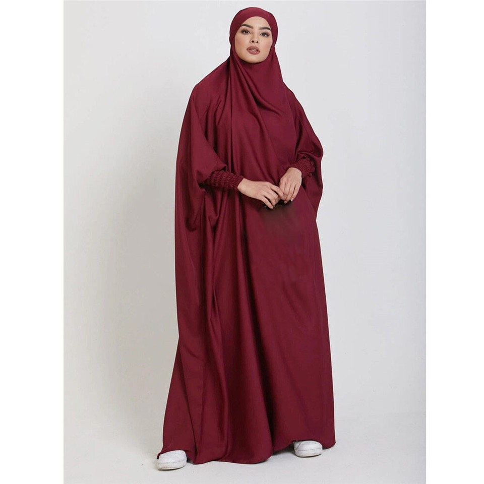 One Size Overhead Burqa Kaftan Robe Muslim Women Long Dress Islamic ...