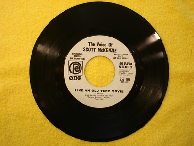 1967 SCOTT MCKENZIE RARE DJ COPY!! "LIKE AN OLD TIME MOVIE" 45 rpm 7 ...