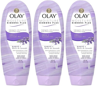 OLAY Moisture Ribbons Plus Shea Plus Lavender Oil 18 oz (3 Pack) | eBay