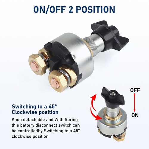 12V/24V 200A Fixed Key Battery Switch Cut Off Isolator Rotary Switch ...