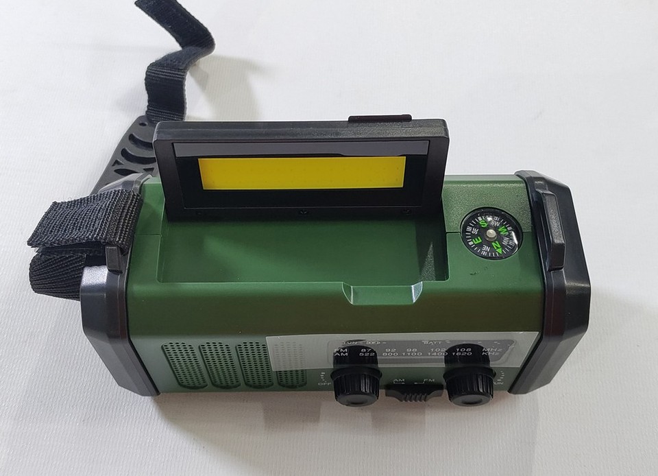 Solar Kurbelradio AM FM Notfallradio 10000mAh Powerbank Taschenlampe ...