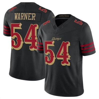 Men's Stitched 49ers #54 Warner 2025 F.U.S.E “Rivalries” Jersey XS ...