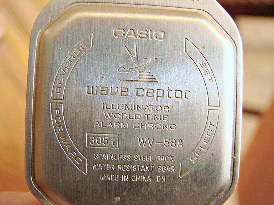 Casio Wave Ceptor Watch WV-58A World Time Alarm Chrono Water Res 50M ...