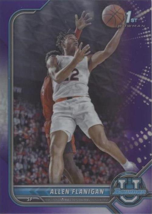 2021-22 Bowman University - Allen Flanigan #28 Purple Refractor /299 ...