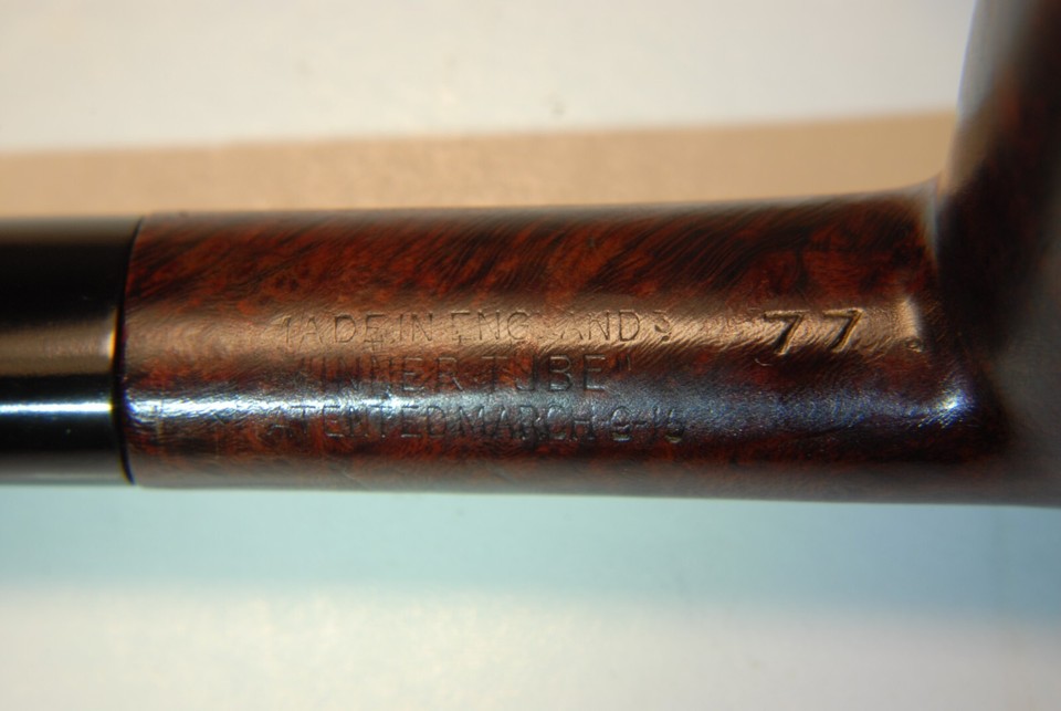 1923 Dunhill London A - 77-"Inner Tube"- Pat. March 9-15 - Estate Pipe ...