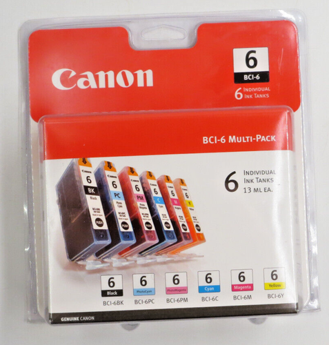 Canon BCI-6 Printer Ink 6 Tanks Black and Color New | eBay