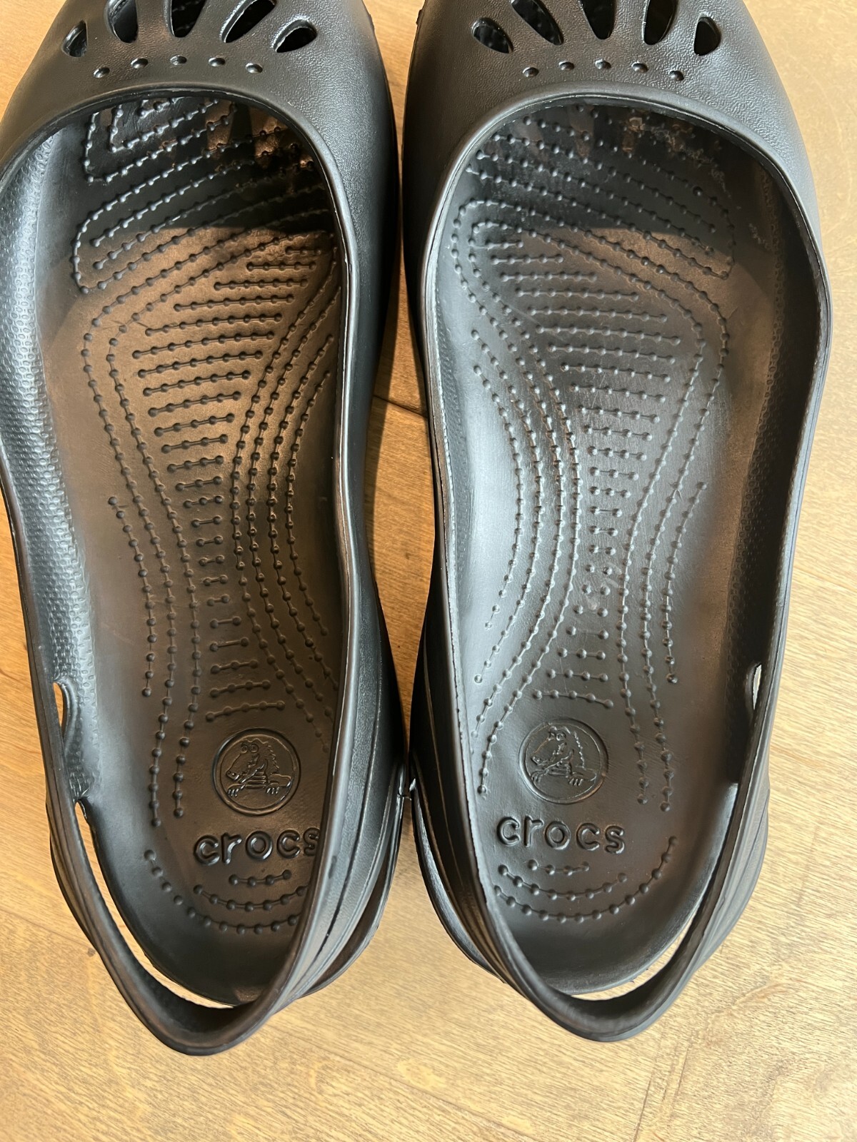 Crocs Kadee Slingback Black Work Flats Ballerina Slip… - Gem