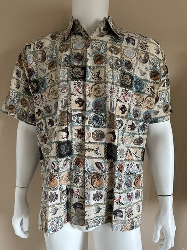 Kahala John Severson Men's Hawaiian Aloha LARGE Shirt Surfer Fish ...