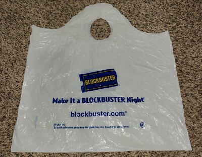 Blockbuster Video Plastic Shopping Bag - Vintage "Make It A Blockbuster ...