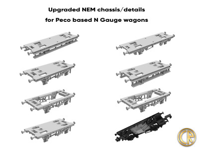 N Gauge Chassis Sets – Peco Replacement, NEM/DG Coupling Ready | eBay