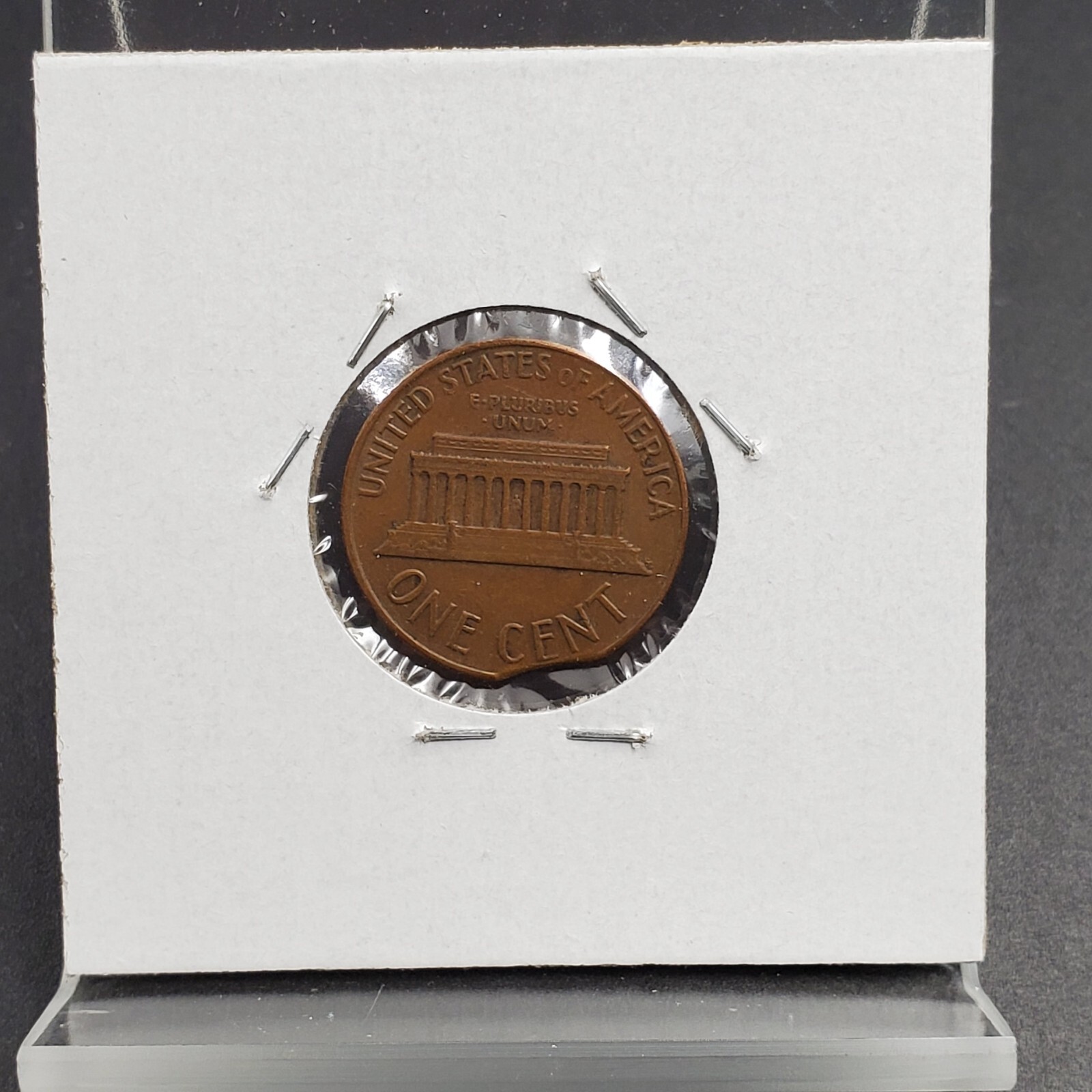 1964 D Lincoln Memorial Cent Penny 1C Error Coin Clipped Planchet Clip ...