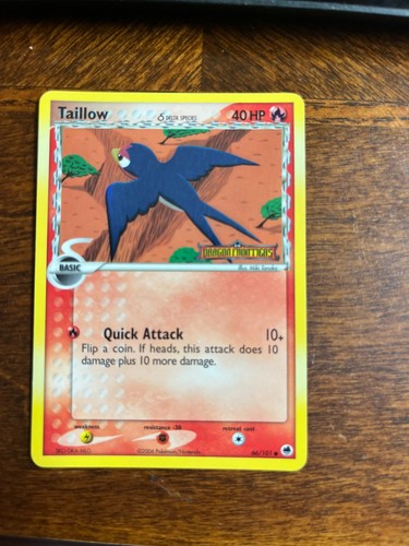 Pokemon Reverse Holo Stamp LP Taillow (Delta Species Dragon Frontiers ...