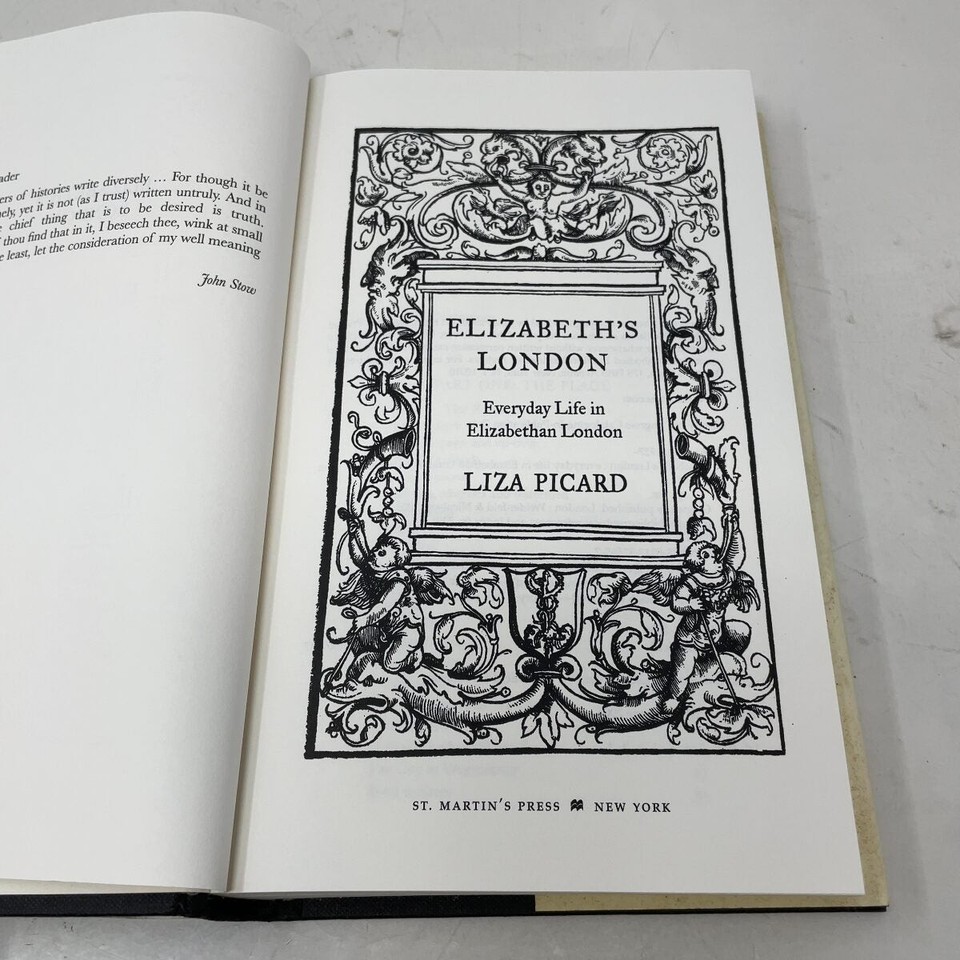 Elizabeth's London by Liza Picard HC First Edition Like New 2004 | eBay UK