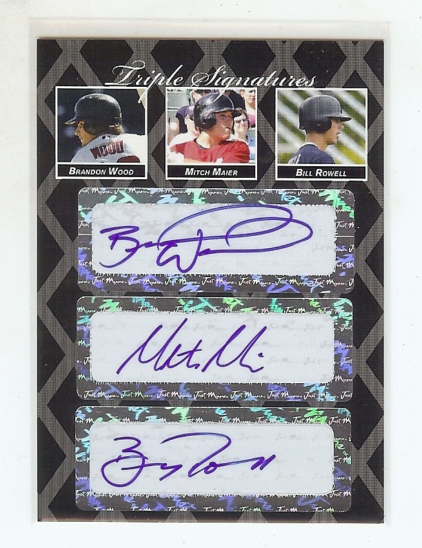 BRANDON WOOD / MITCH MAIER / BILL ROWELL 2006 Triple Autograph 3/3 | eBay