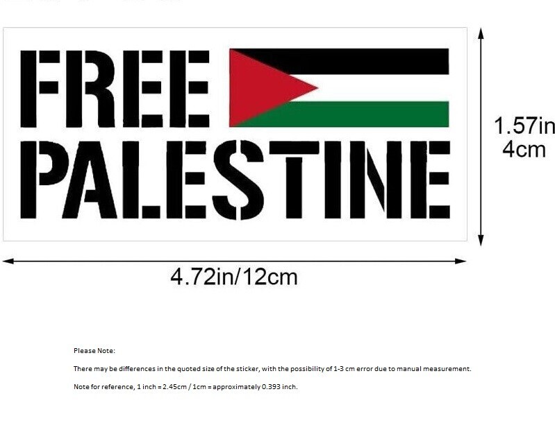 Save Free Palestine Flag Slogan Car Bumper Window Book Vinyl Adhesive ...