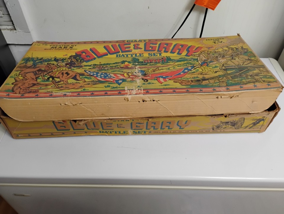MARX GIANT BATTLE OF THE BLUE AND GRAY PLAYSET ORIGINAL EMPTY BOX ACW ...