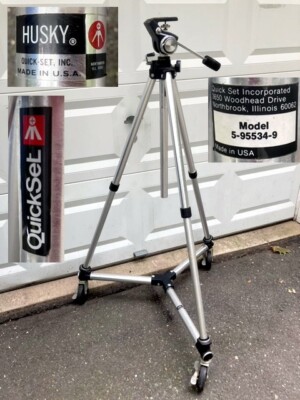 Vintage HUSKY QuickSet TRIPOD Movie TV Video CAMERA Dolly WHEEL Base 5955349 USA | eBay