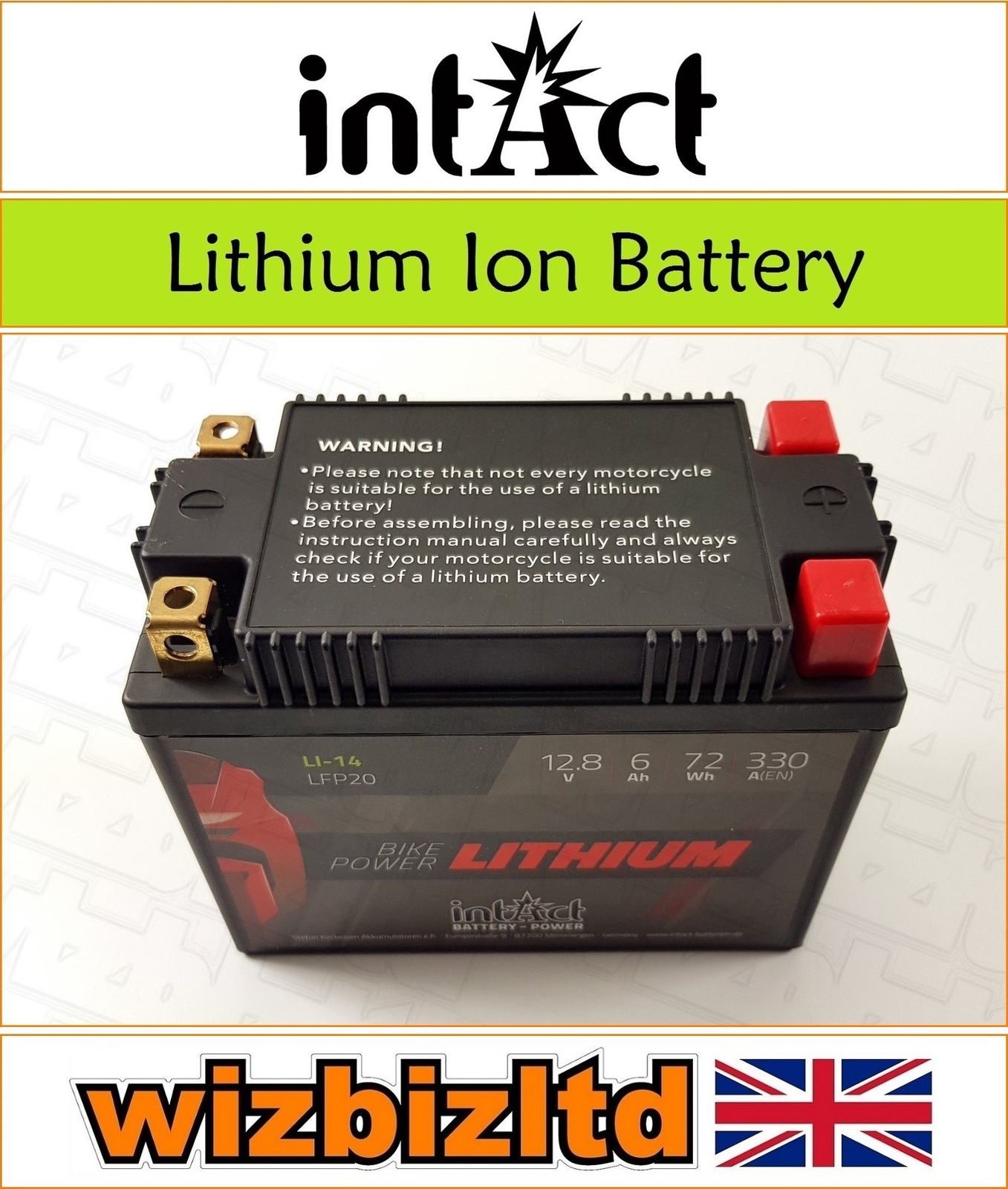 IntAct Lithium Ion Battery for Kawasaki (Jet Ski) JS 750 SXi Pro 1995 ...