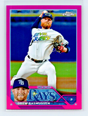 2023 Topps Chrome #210 Drew Rasmussen Pink Refractor Tampa Bay Rays | eBay