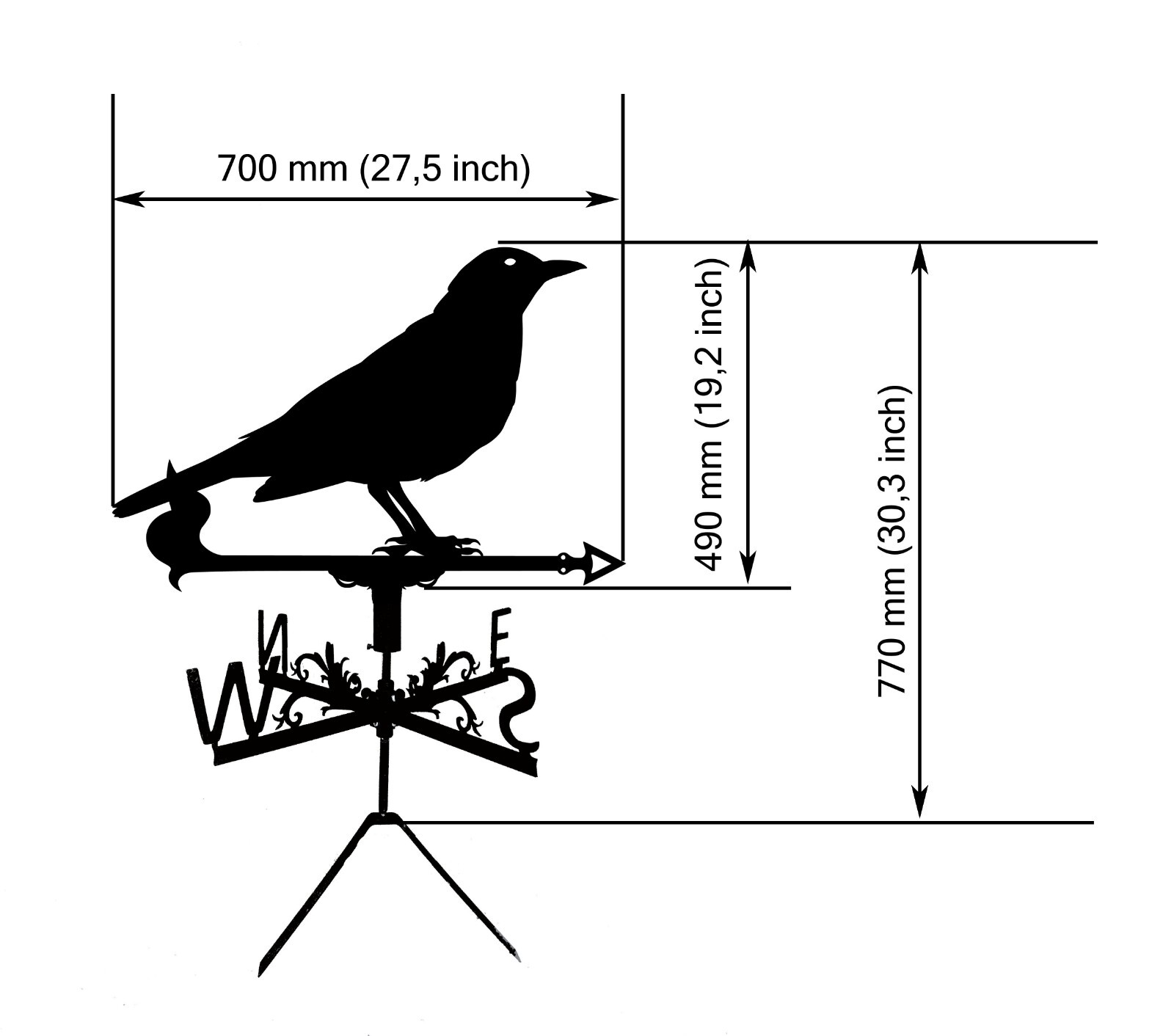 Crow Metal Weathervane, Weather Vane, raven home roof decor | eBay